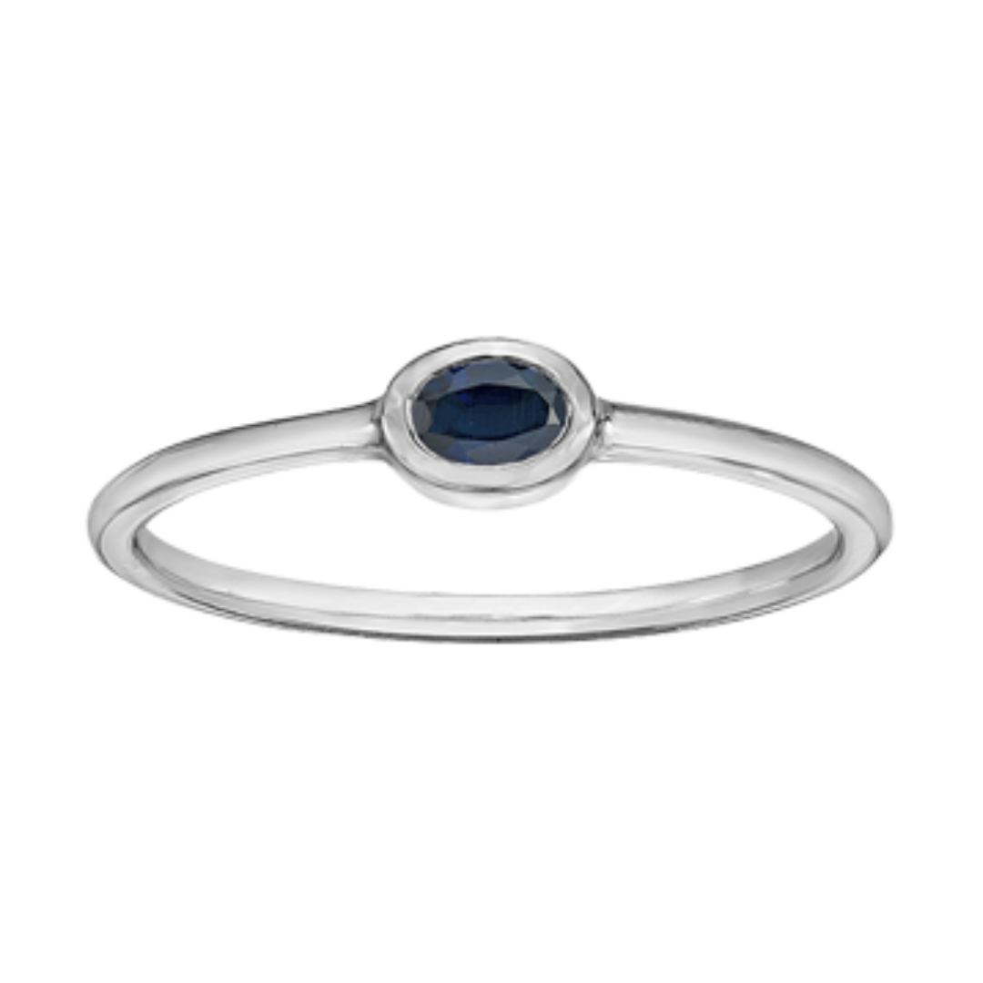 10K WG 5x3mM OV SAPPHIRE BEZEL SET CHI CHI RING – Inglis Jewellers