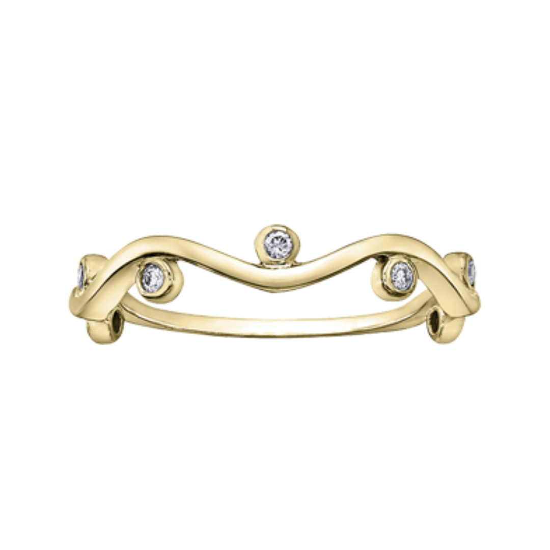10K Yellow Gold Chi Chi Wavy Diamond Ring – Inglis Jewellers