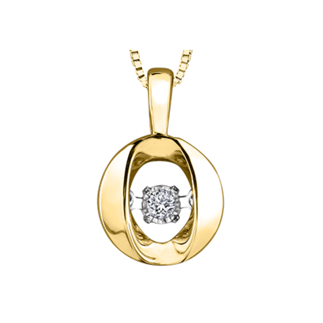 10K Yellow Gold Diamond "Pulse" Pendant on Chain – Inglis Jewellers